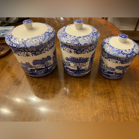 Spode | Accents | Spode Blue Italian Canister Set | Poshmark